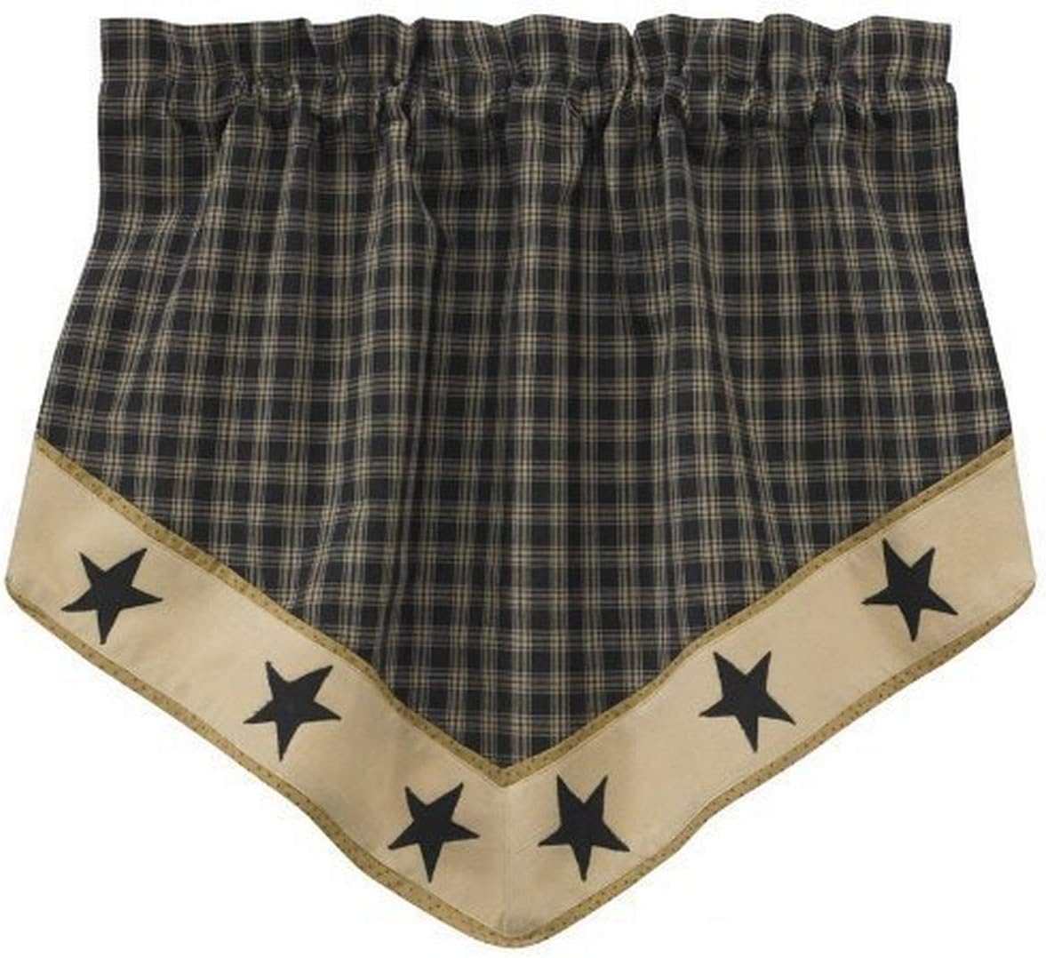Amazon.com: Park Designs Sturbridge Star Lined Single Point Valance ...