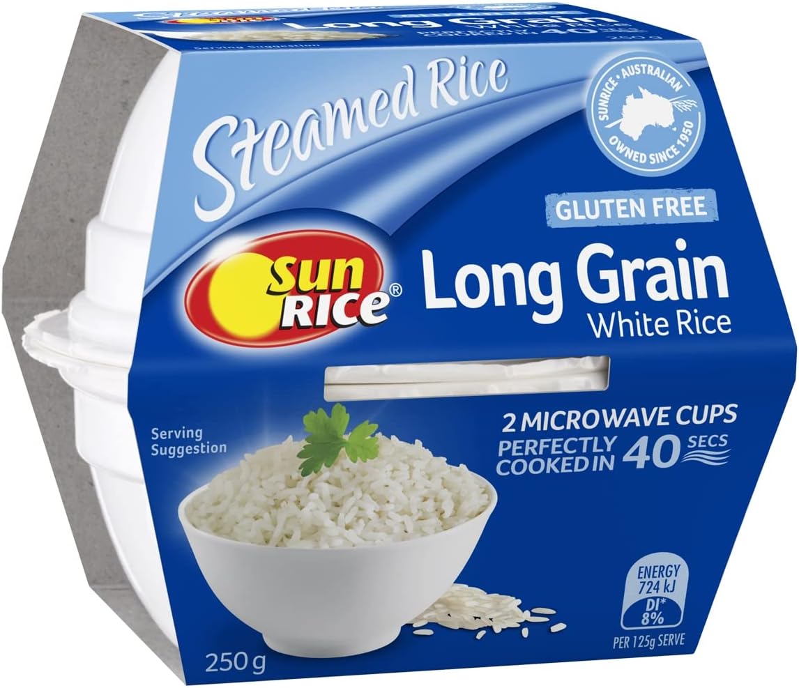 Sunrice Quick Cups White Long Grain Rice 250 g, 250 g : Amazon.com.au