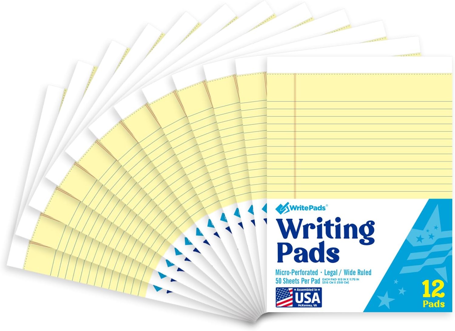 Amazon.com : KAISA Legal Pads 5x8 inch Small Writing Pads Narrow Ruled ...