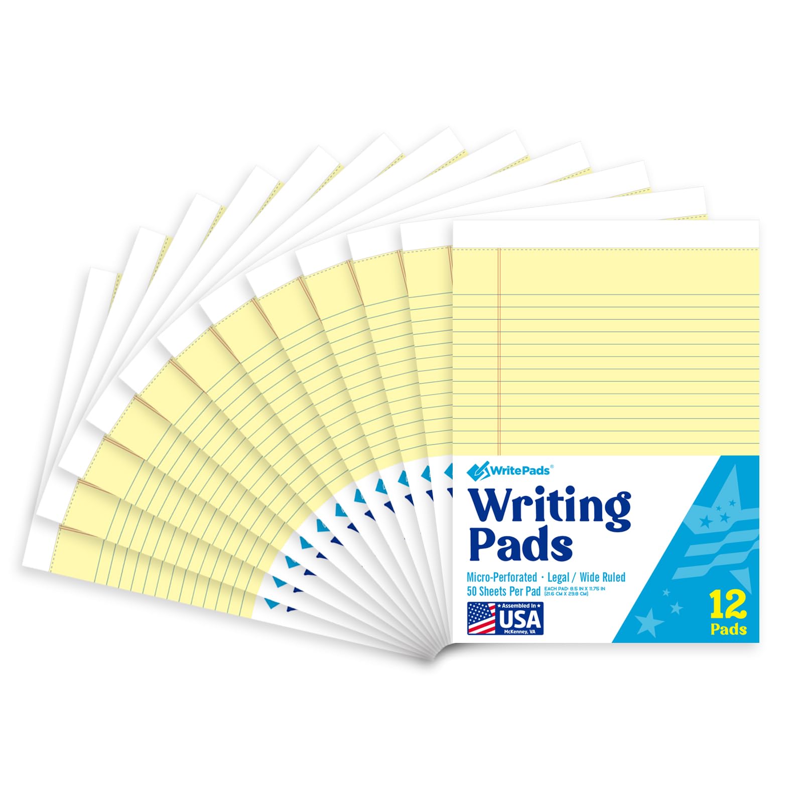 Amazon.com : KAISA Legal Pads 5x8 inch Small Writing Pads Narrow Ruled ...