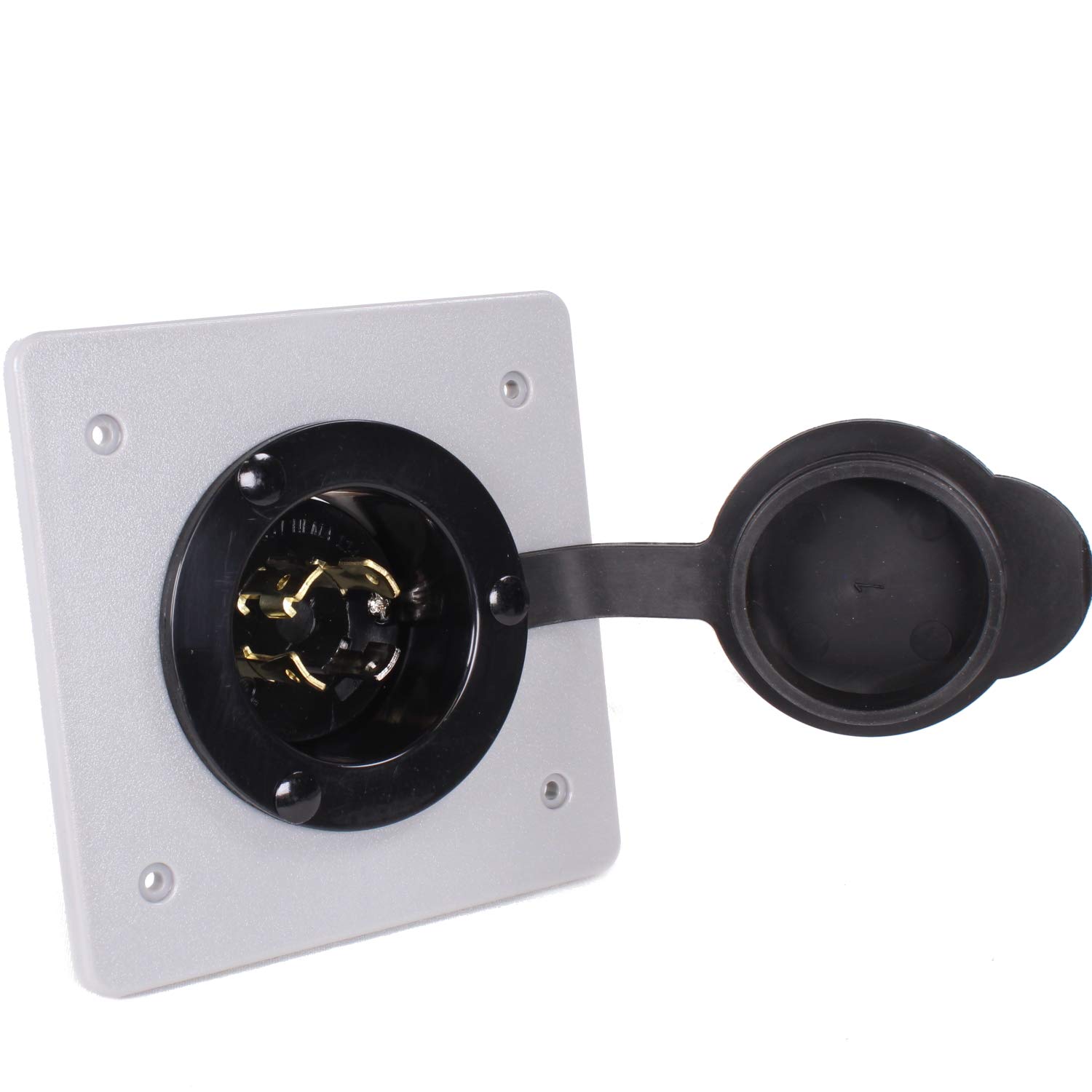 Recessed Flanged Inlet Plug Male Recessed Outlet 110 Volt RV Parts