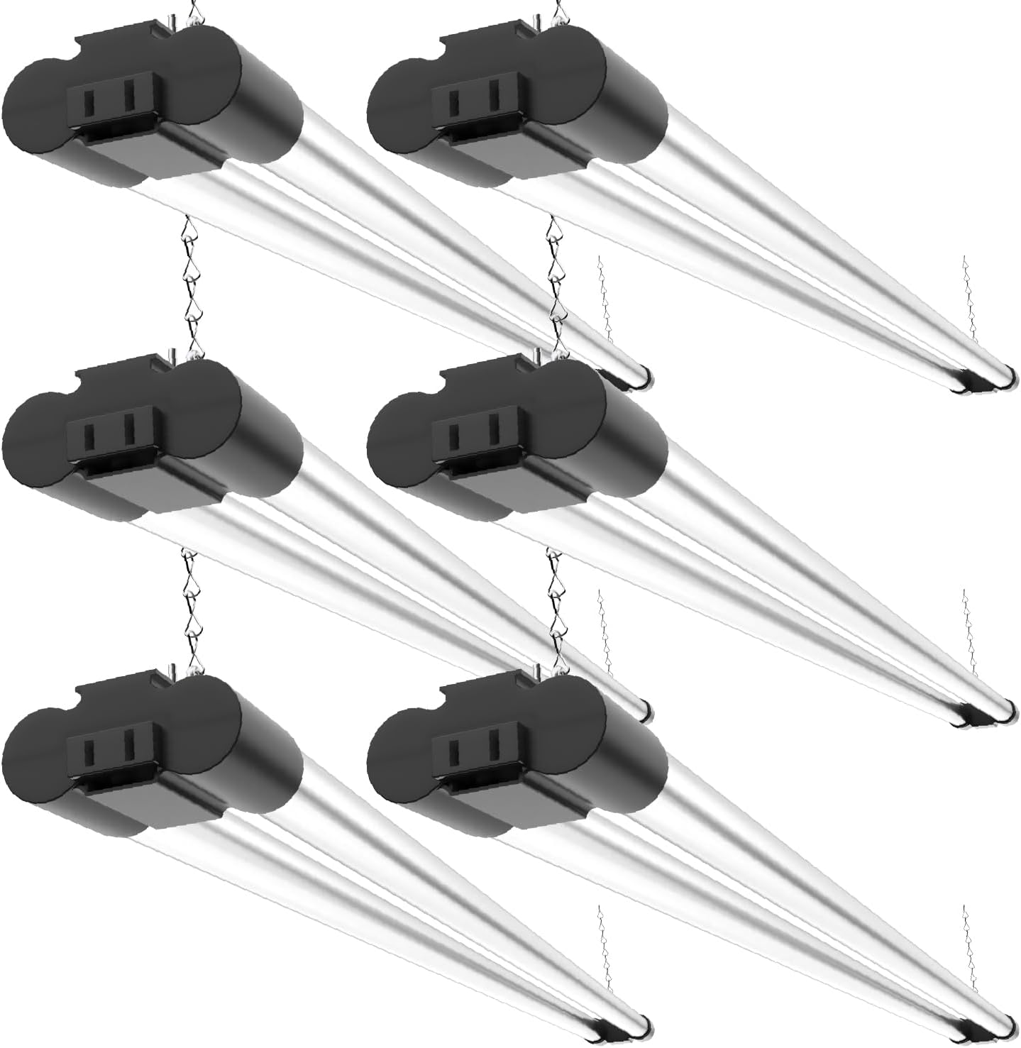 Sunco 6 Pack Linkable LED Utility Shop Light, 4500 LM, 5000K Daylight ...