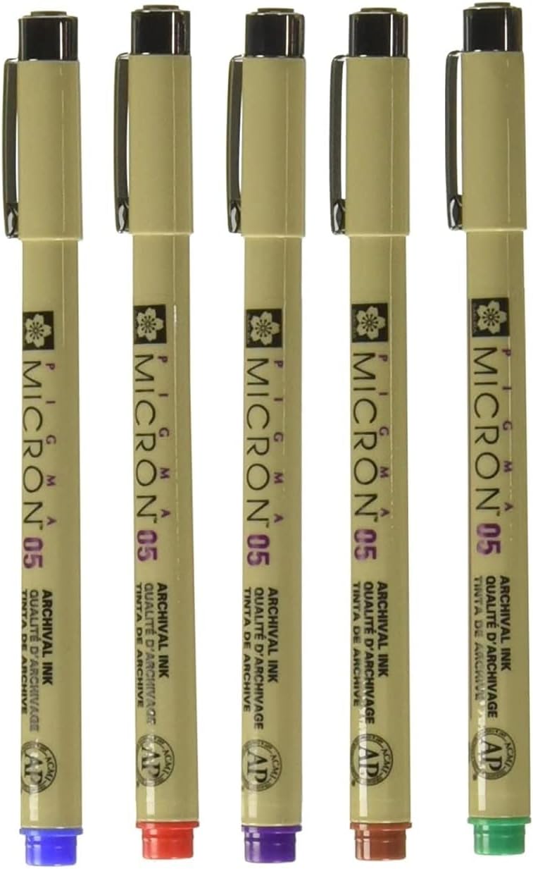 SAKURA Pigma 05 Micron Quick dry, Archival Ink, Fineliner Calligraphy ...