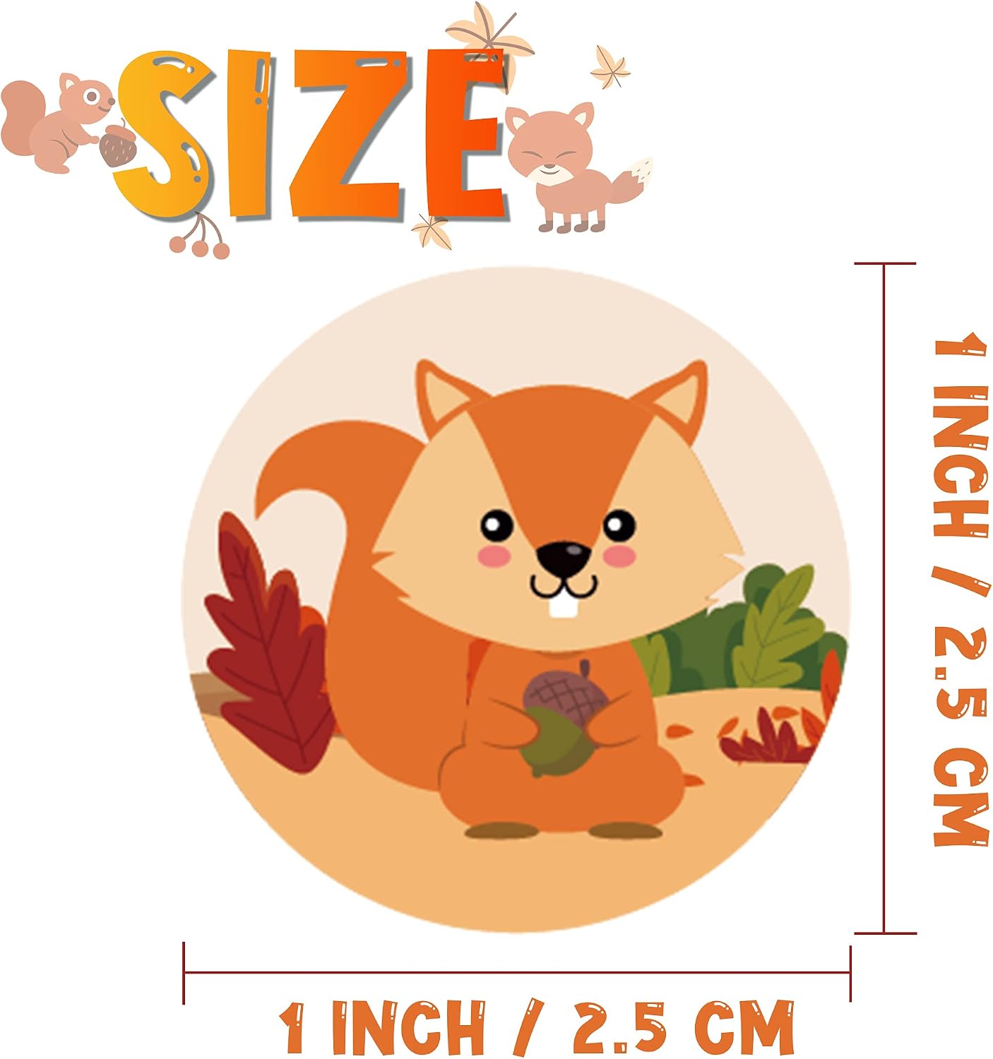 BeYumi 500 Pcs Woodland Animal Roll Stickers for Kids Party Favor Baby ...