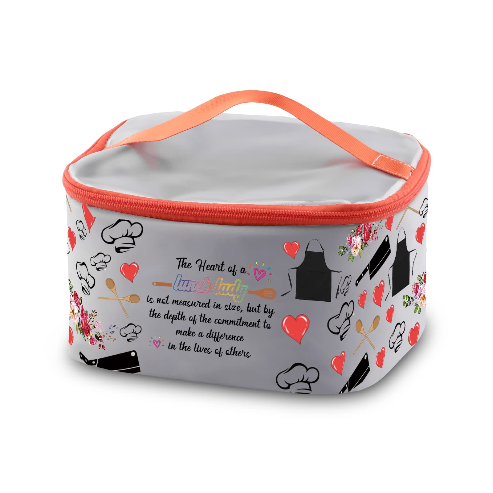 Amazon.com: PXTIDY Lunch Lady Cosmetic Bag Lunch Lady Appreciation Gift ...