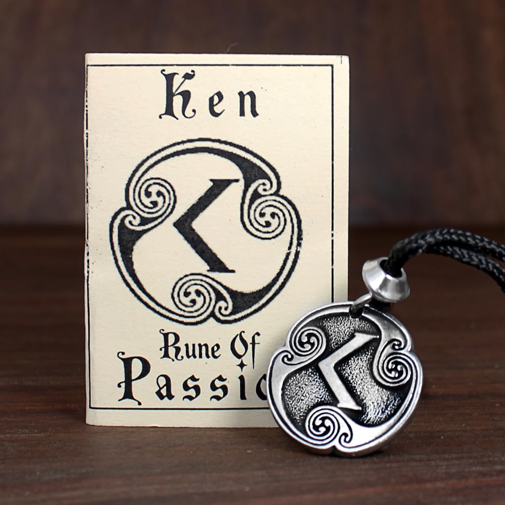 Snapklik.com : Kenaz Rune Of Passion & Creativity Pendant Necklace