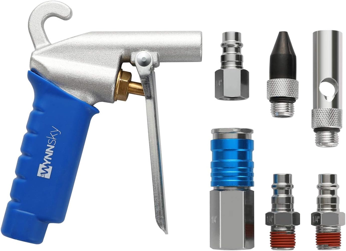 WYNNsky Air Compress Accessories Kit, High Flow Air Blow Gun with ...