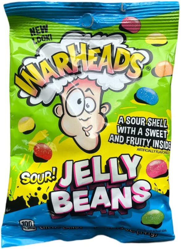 Amazon.com : U.S. Toy Warheads Sour Jelly Beans/5 Oz : Grocery ...