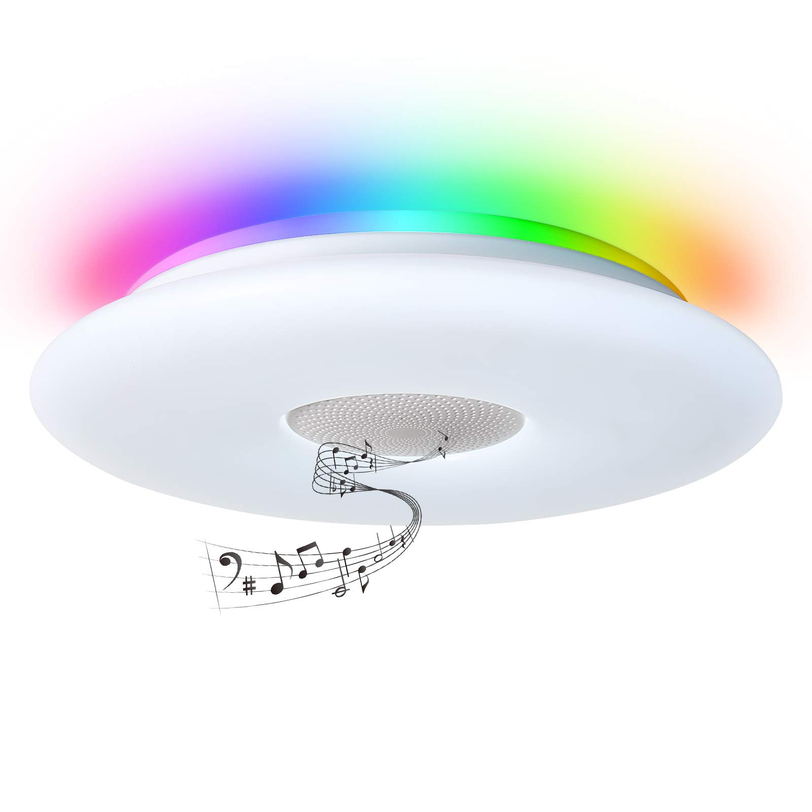 Offdarks Flush Mount Smart Music Led Ceiling Light With Bluetooth ...