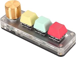 Amazon.com: Yoidesu USB Mini 3 Keys Keypad with Knob, One Handed Mechanical Gaming Keyboard, DIY ...