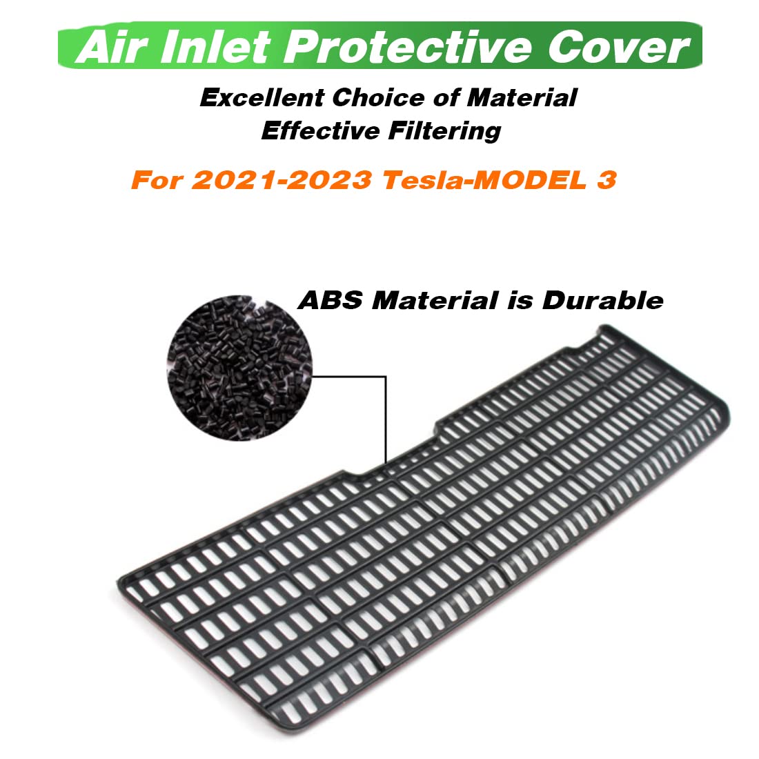 Snapklik.com : KEYOOG Fit 2021 2022 2023 Tesla Model 3 Air Intake Grille