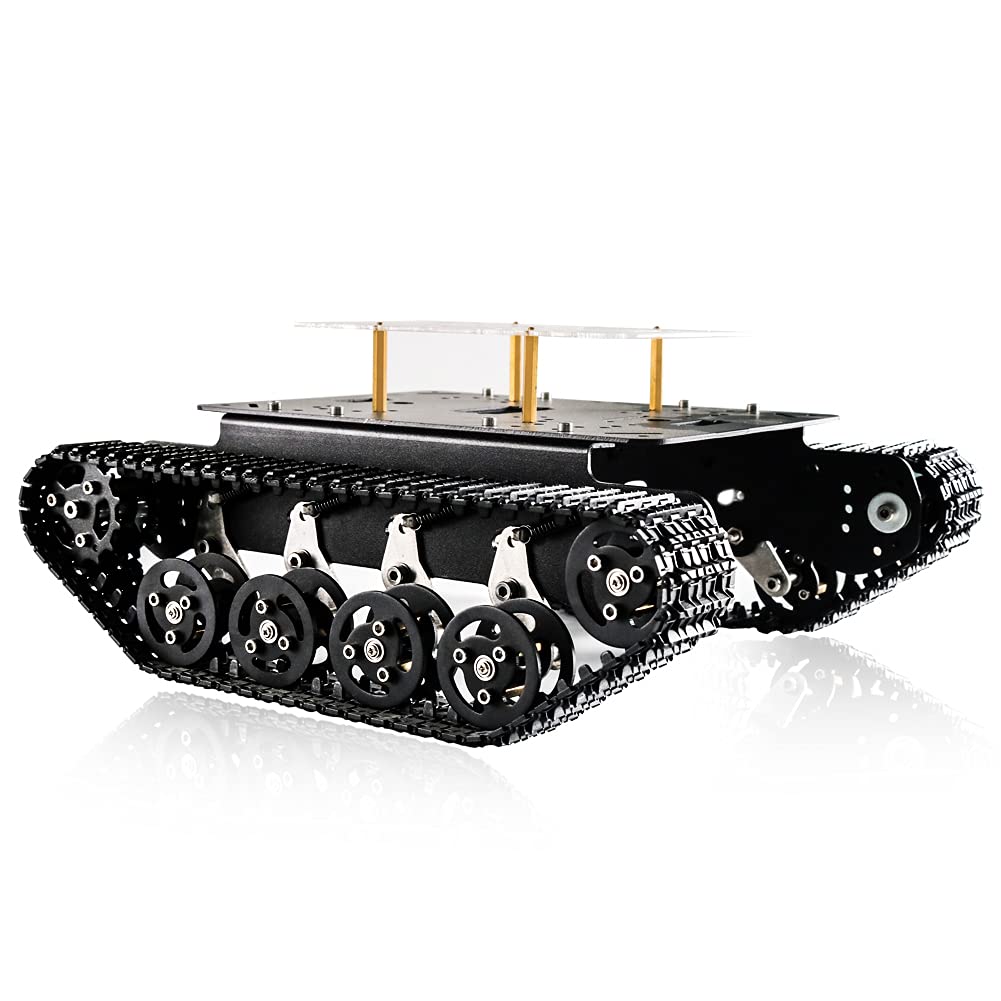 Snapklik.com : SZDoit Smart Shock Absorption Robot Tank Car Chassis Kit