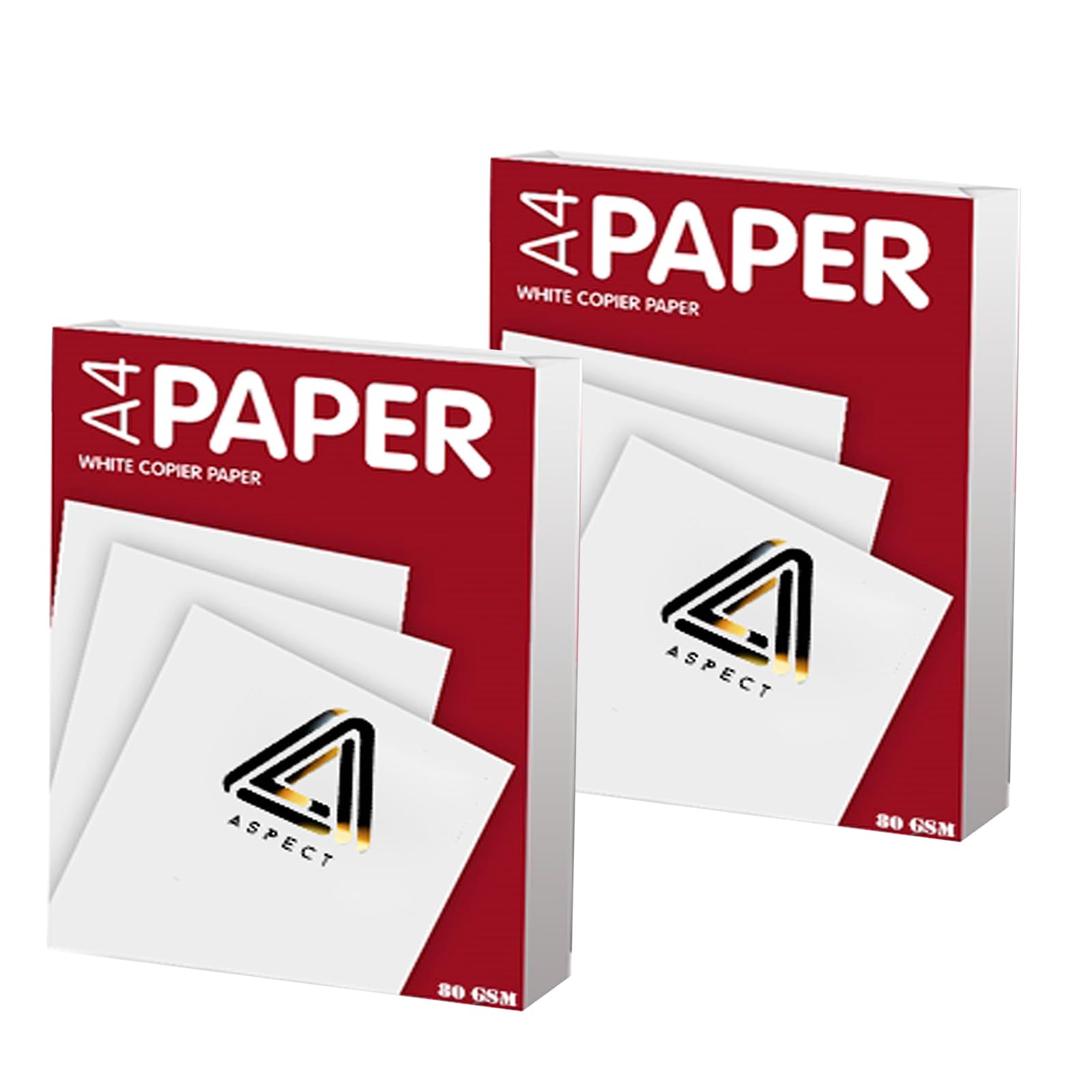 Aspect A4 White Paper Sheets 2 Reams – 1000 Sheets - 80gsm Bright White ...