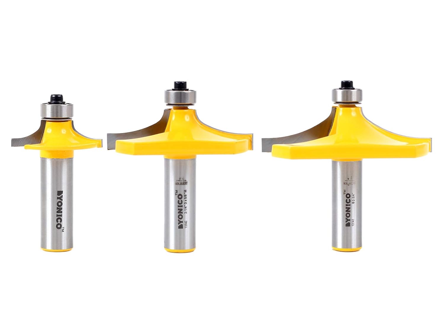 YONICO Router Bits Table Edge Thumbnail Set 3 Bit 1/2-Inch Shank 13340 ...