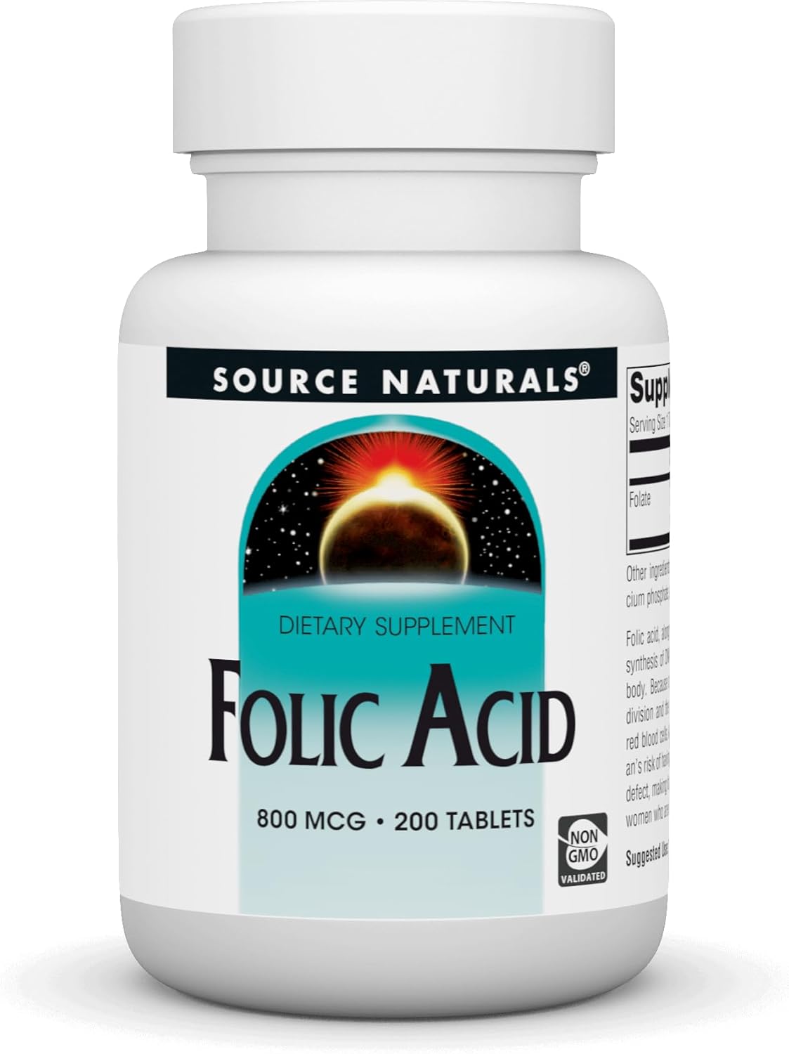 Amazon.com: Source Naturals Folic Acid 800 Mcg Tablet, 200 Count ...