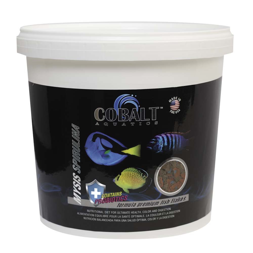 Cobalt Aquatics Mysis-SPIRULINA Mix Flakes 16oz. Resealable Bag 16 oz ...
