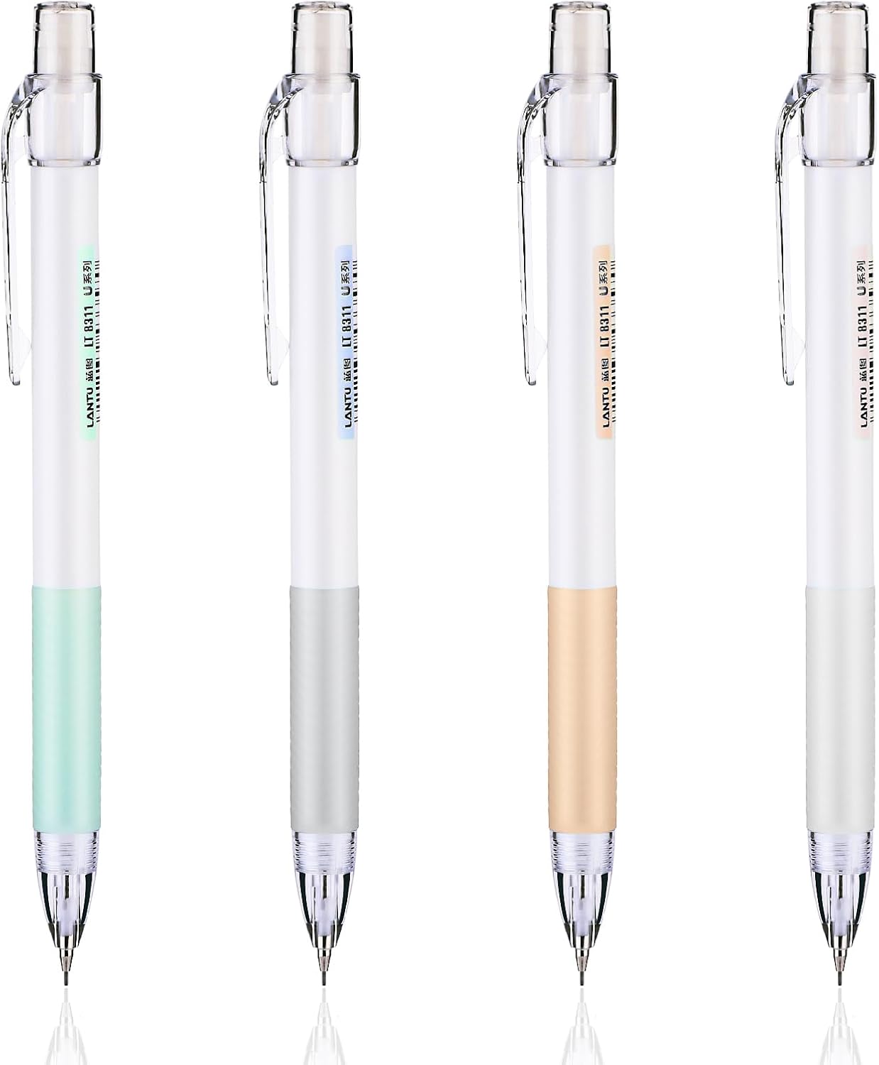 Amazon.com : Bewudy 4PCS Mechanical Pencil Set, Aesthetic Mechanical ...