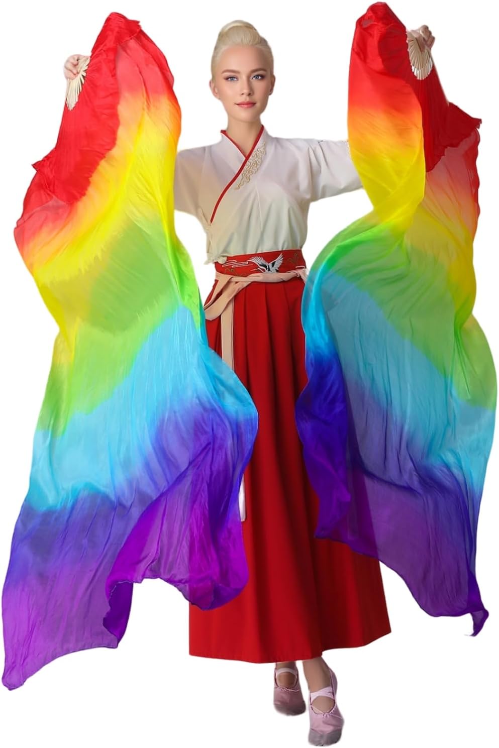 Amazon.com: SANCAN 5.9ft Long Soft Flowy Belly Dance Veils Artificial ...