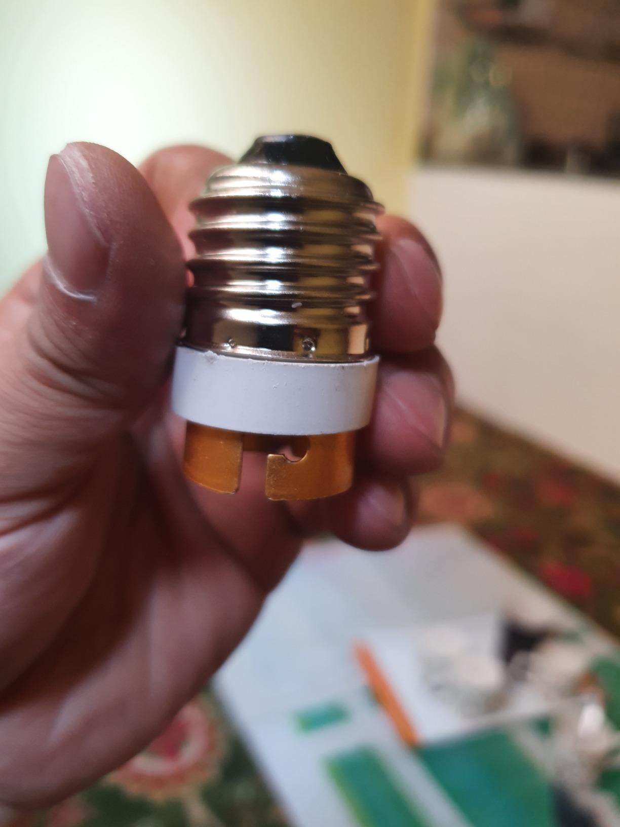 Buy THINK3 Brand B22 to E27 Screw Base Socket Lamp Holder Light Bulb ...