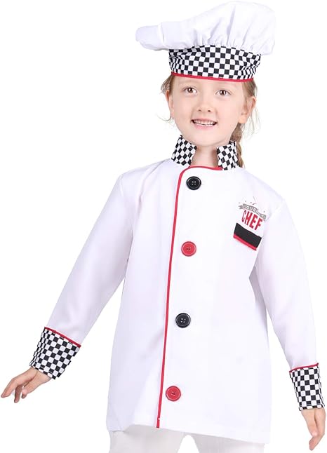 Amazon.com: Kids Chef Costume Boys Role Play Costume Pretend Play Chef ...