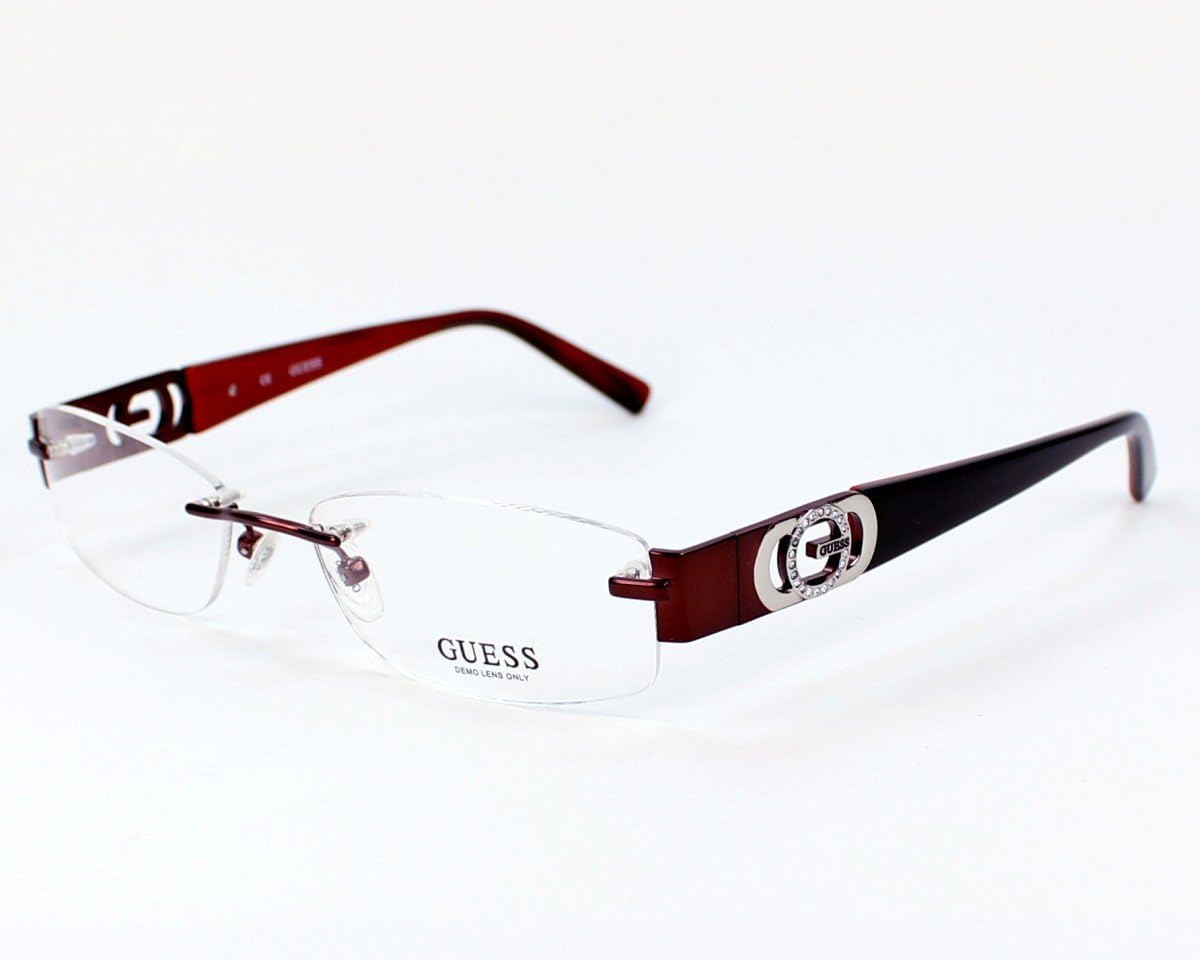 Amazon.com: Guess frame GU 2251 RD Metal - Rhinestones Red - Black ...