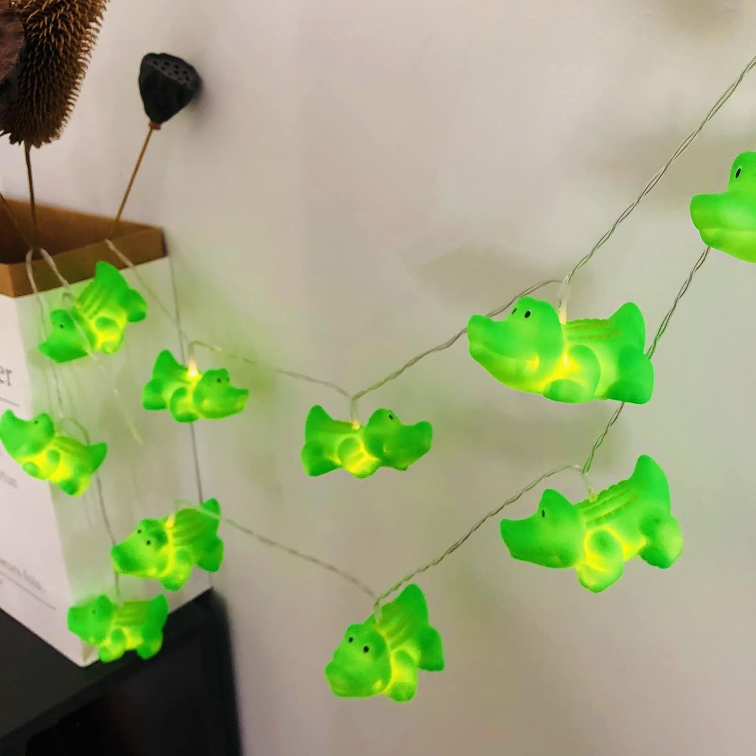 Amazon.com: Sezrgiu 5.4 FT Cute Crocodile String Lights,10 LED ...