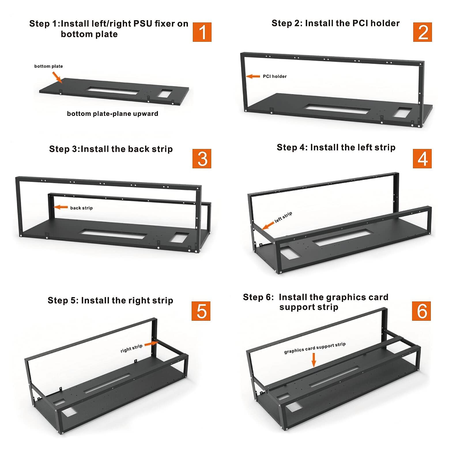 Buy 12 Gpu Open Air Mining Rig Frame Mining Case Rack Motherboard Bracket Computer Case Online