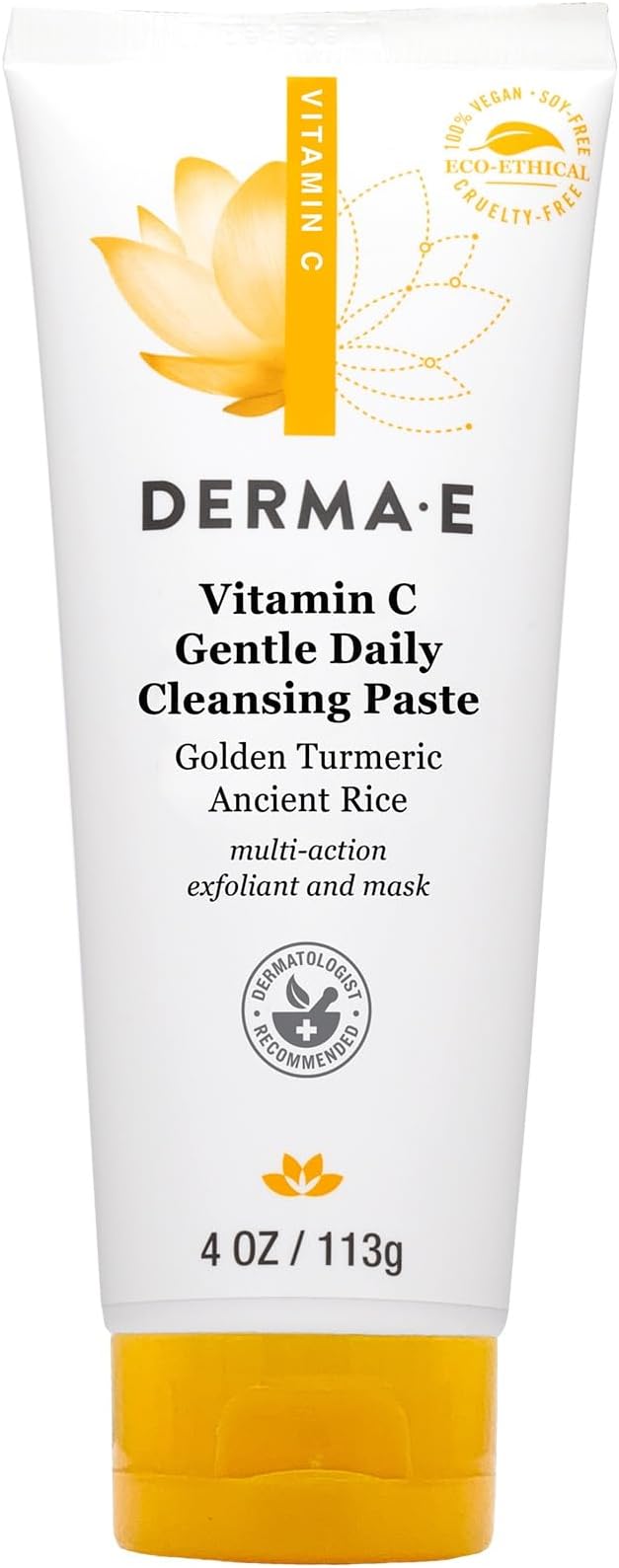 Amazon.com : Derma E Vitamin C Gentle Daily Cleansing Paste – Vitamin C ...