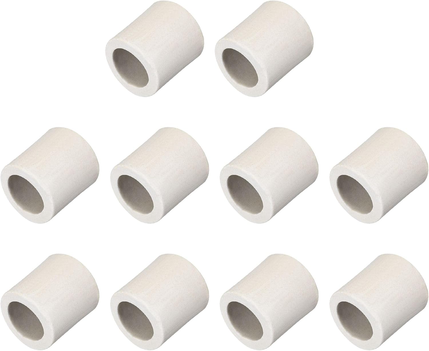uxcell 10pcs 12mm Dia Ceramic Tube Insulated Electronic Wire Bundle ...
