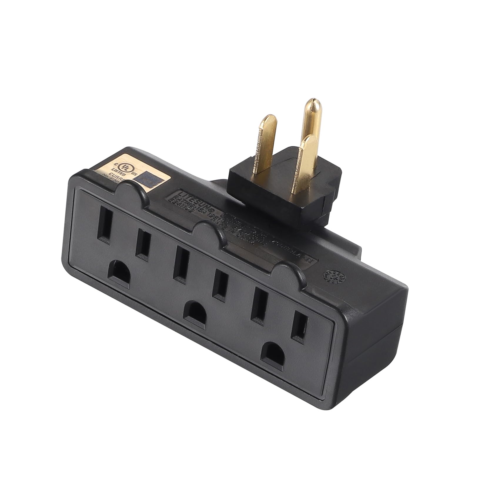 Snapklik.com : UL Listed 3 Outlet Wall Adapter, FiiMan 3-Prong Grounded ...