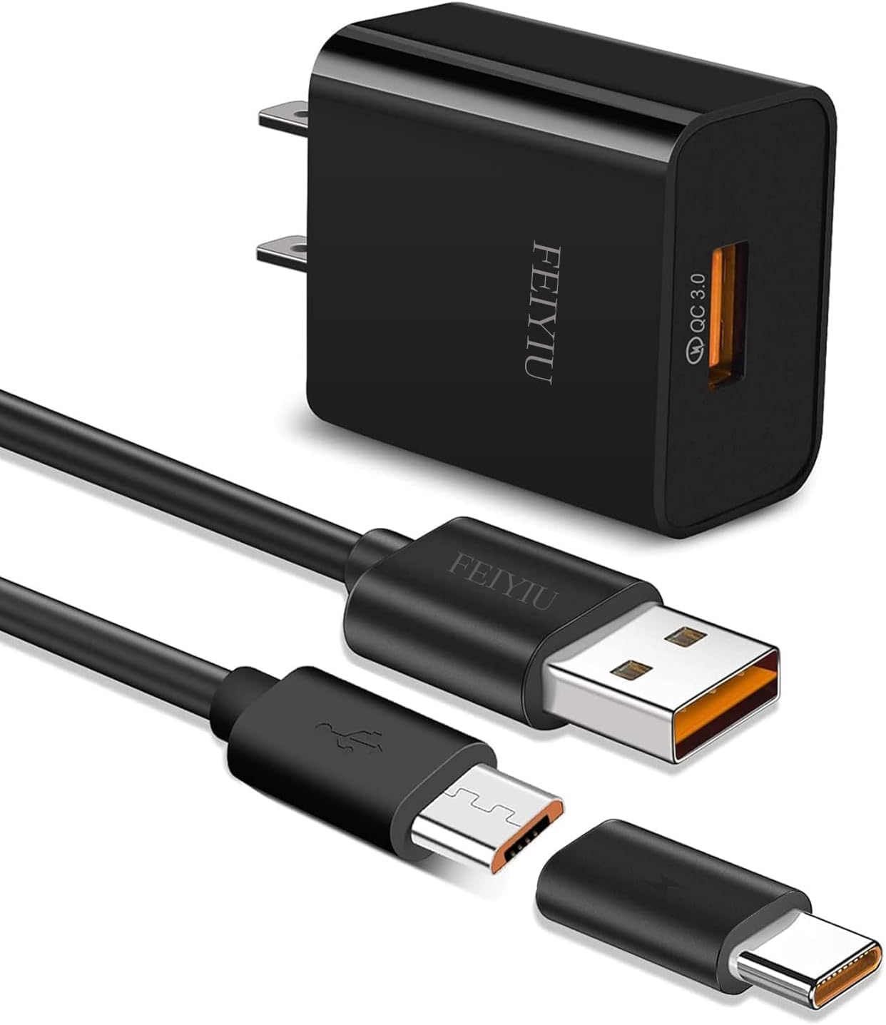 Amazon.com: USB Charger Charging Cable Cord [Micro-USB] Fast Charge for ...