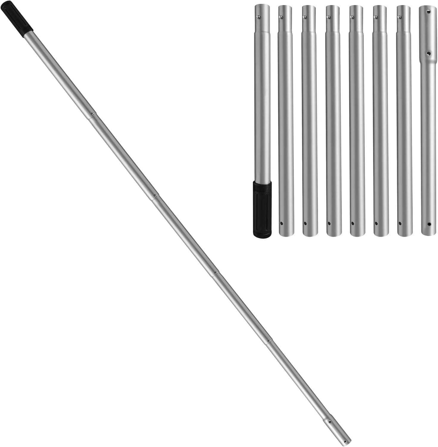 Amazon.com : Xxzhiho 11.7 Foot Pool Telescoping Pole,Aluminum Pool ...