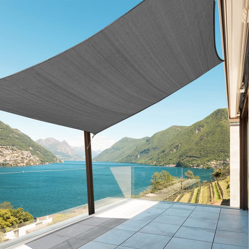 Snapklik.com : Sun Shade Sails Canopy, Dark Gray Outdoor Shade Canopy 5 ...