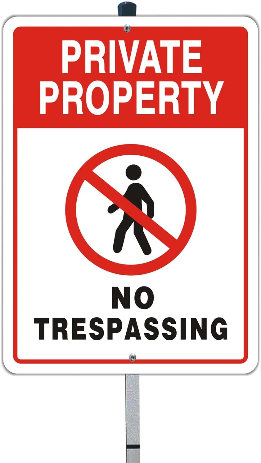 Amazon.com : HEIOKEY Private Property No Trespassing Sign with Stake ...