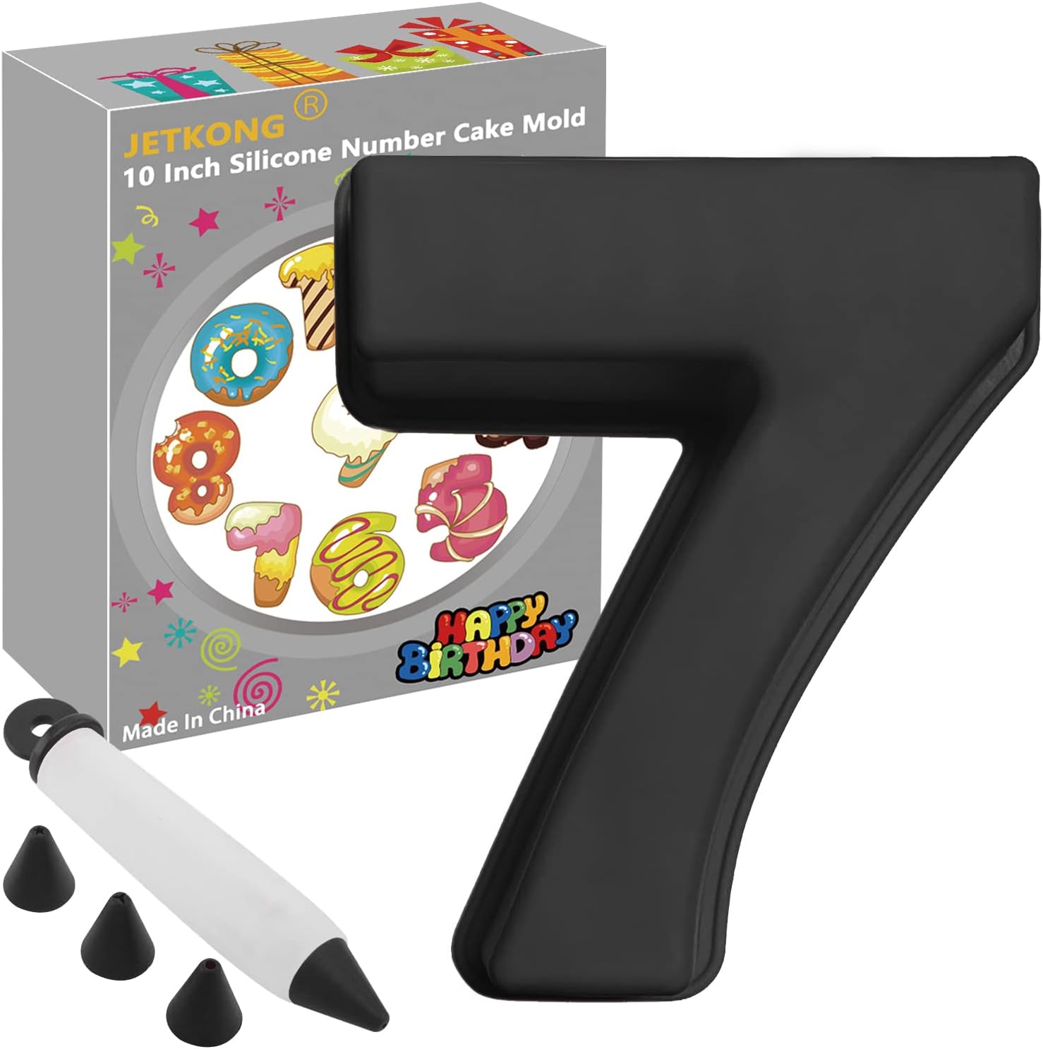 Amazon.com: JETKONG 10-Inches Silicone Number Cake Mold DIY Baking Cake ...