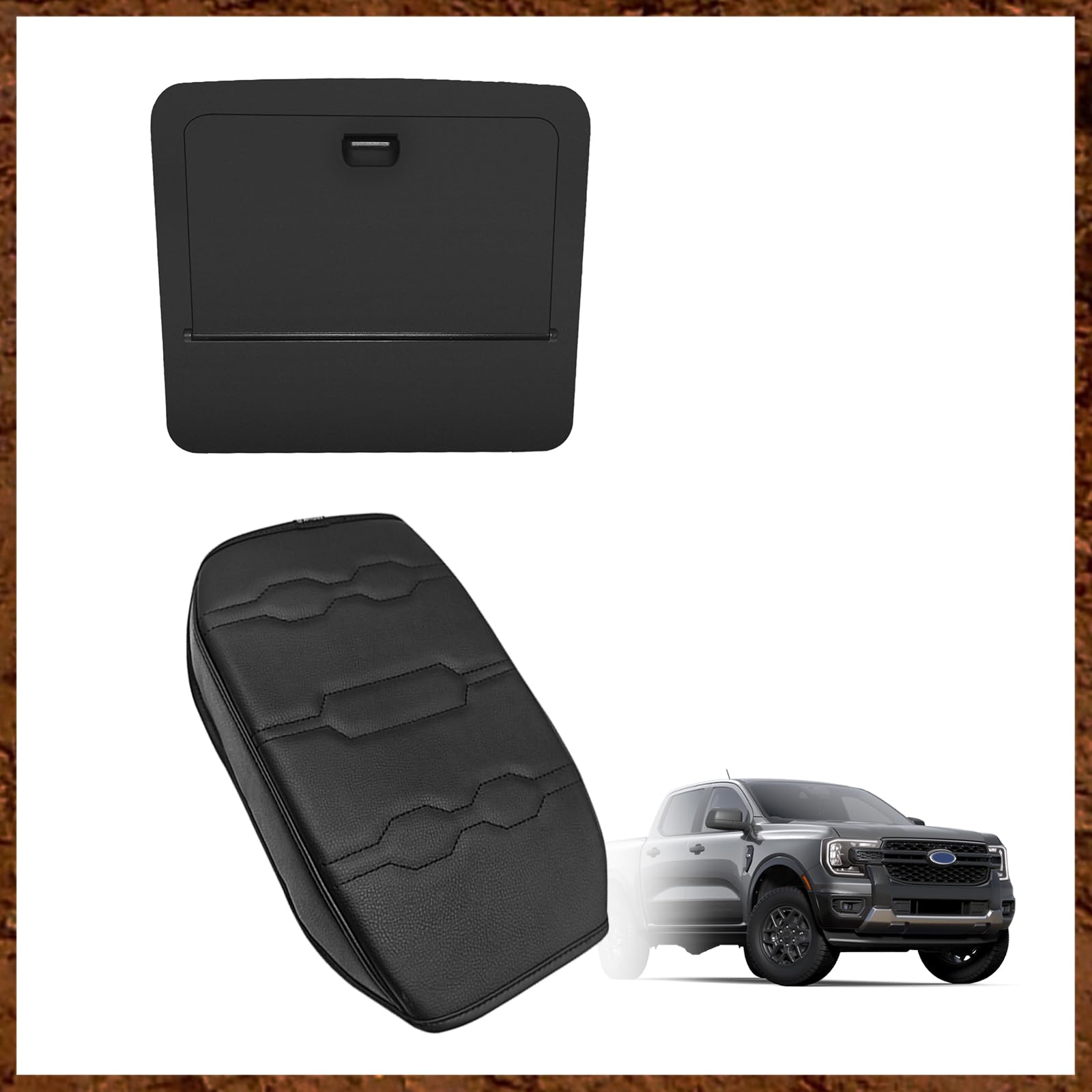 Amazon.com: Muslogy for Ford Ranger Armrest Cover and Hidden Organizer ...