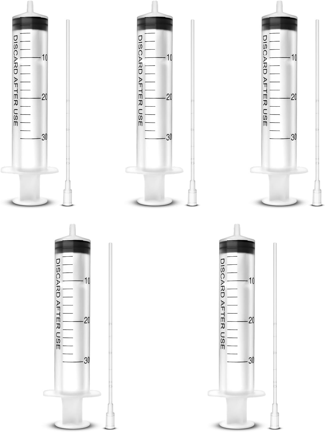 Amazon.com: 10 pack 30ml Syringes luer lock with Caps, Plastic Syringe ...