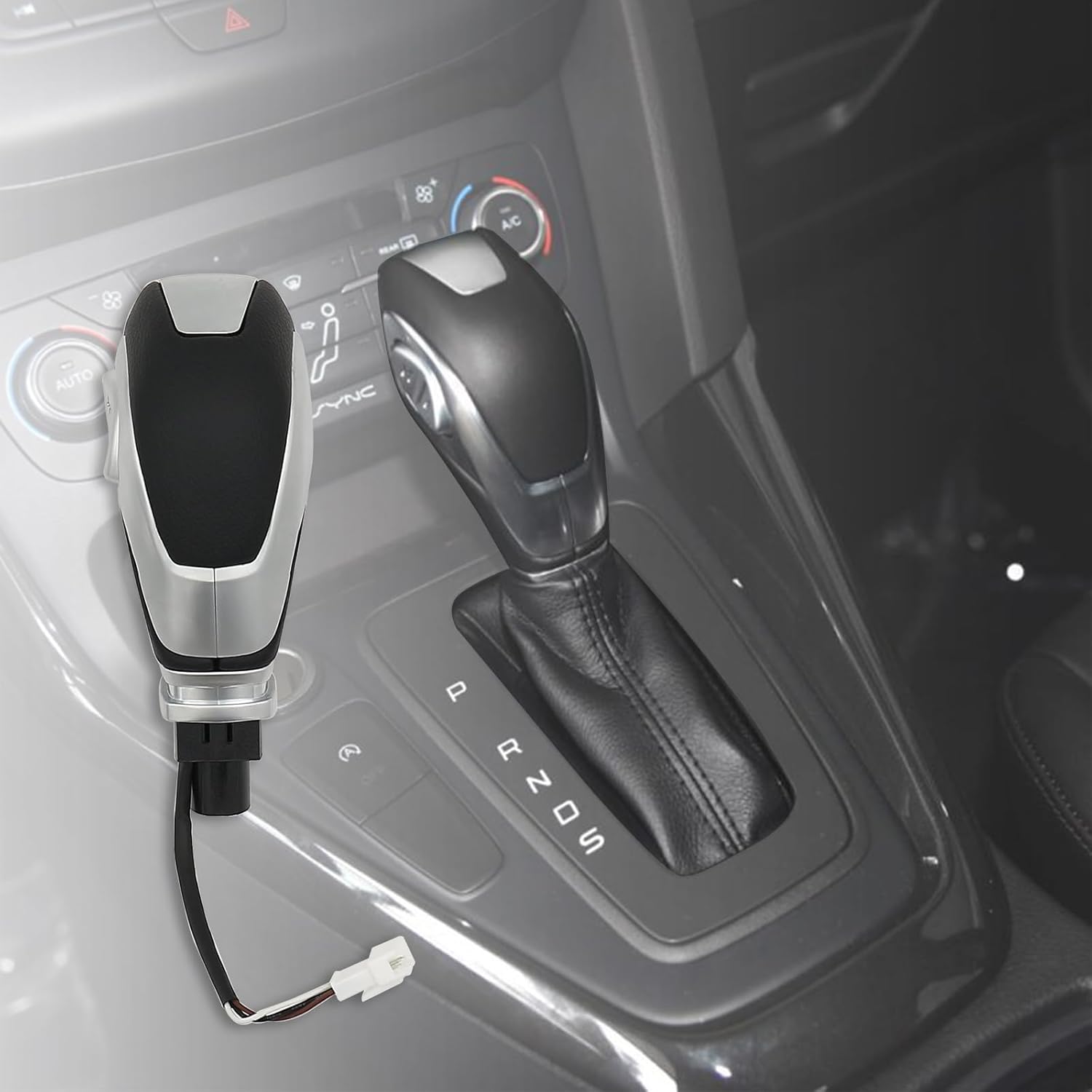 Amazon.com: Automatic Gear Shift Knob Handle with Button Compatible ...