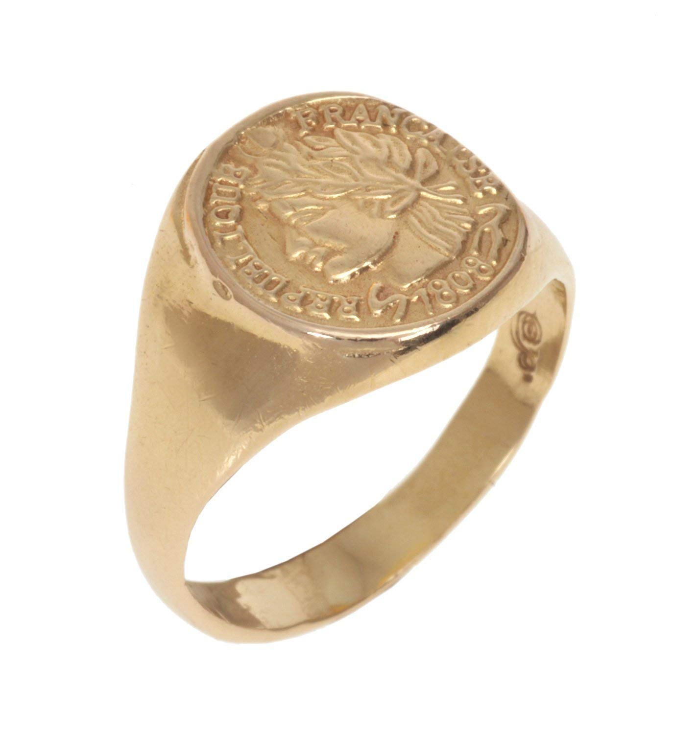 Amazon.com: Handmade French Woman Imprint Coin Signet Ring made from ...