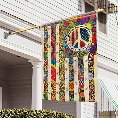 Amazon.com : FLAGWIX Peace Hippie Flag - Decorations For Home, Outside ...