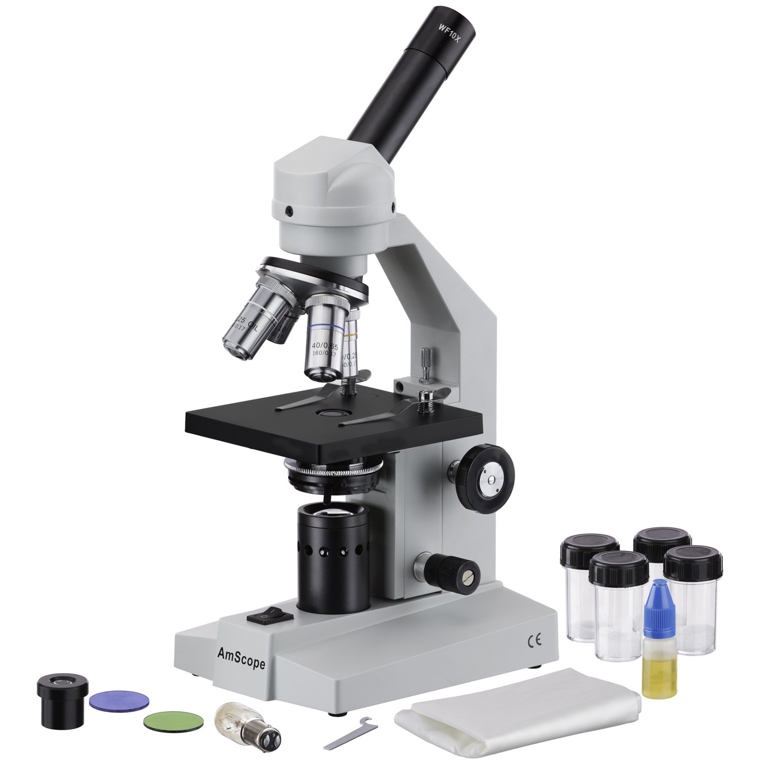 Amscope M500c 40x 2500x Advanced Home School Compound Microscope ...
