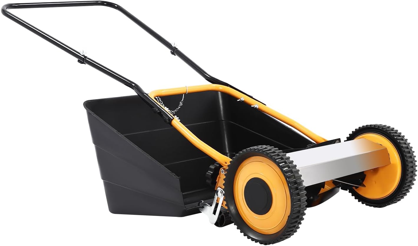 Amazon.com : ARPITUYN Hand Push Lawn Mower, 14 in 2 Wheel Manual Walk ...