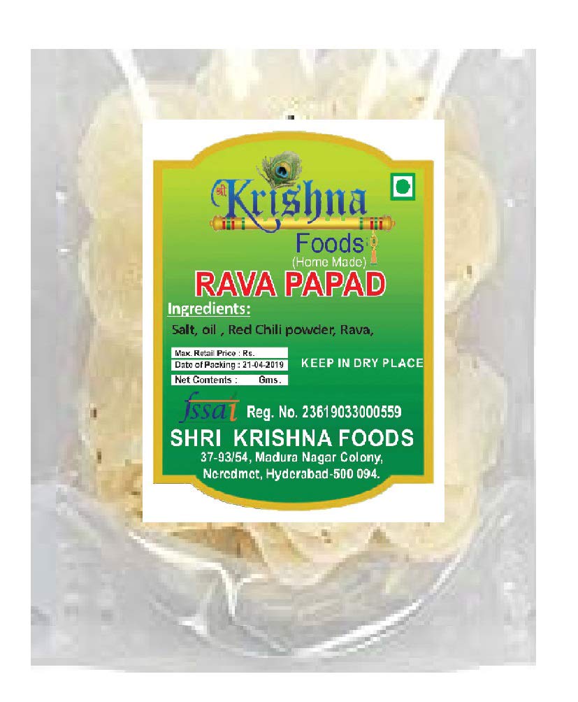 Buy Shri Krishna Foods Rava Papad (1 Kg) Online at desertcartINDIA