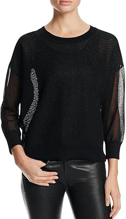 Finity Womens 3/4 Sleeve Knit Casual Top Black M at Amazon Women’s ...