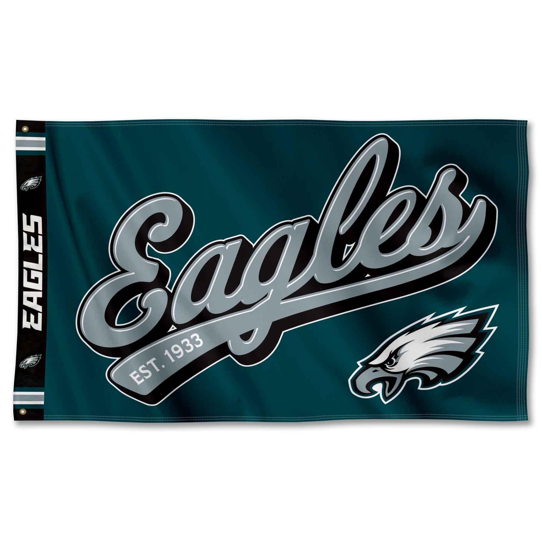 Amazon.com : WinCraft Philadelphia Eagles Script Logo Premium Flag ...