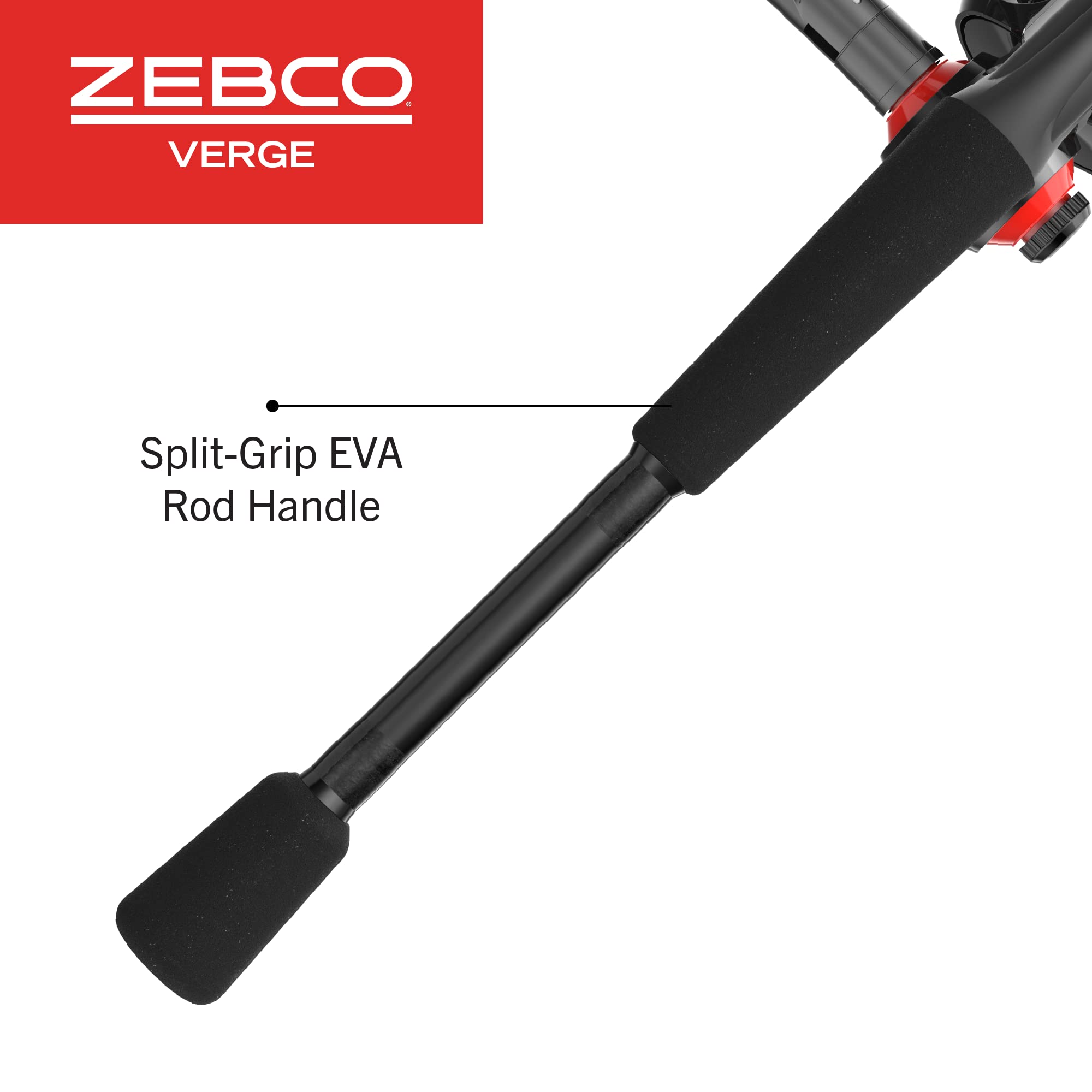 Zebco Verge Spinning Reel and Fishing Rod Combo, Changeable Right- or ...