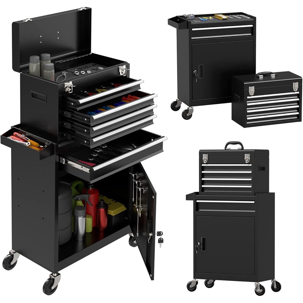 $30/mo - Finance 5-Drawer Tool Chest Toolbox, Rolling Tool Chest with ...