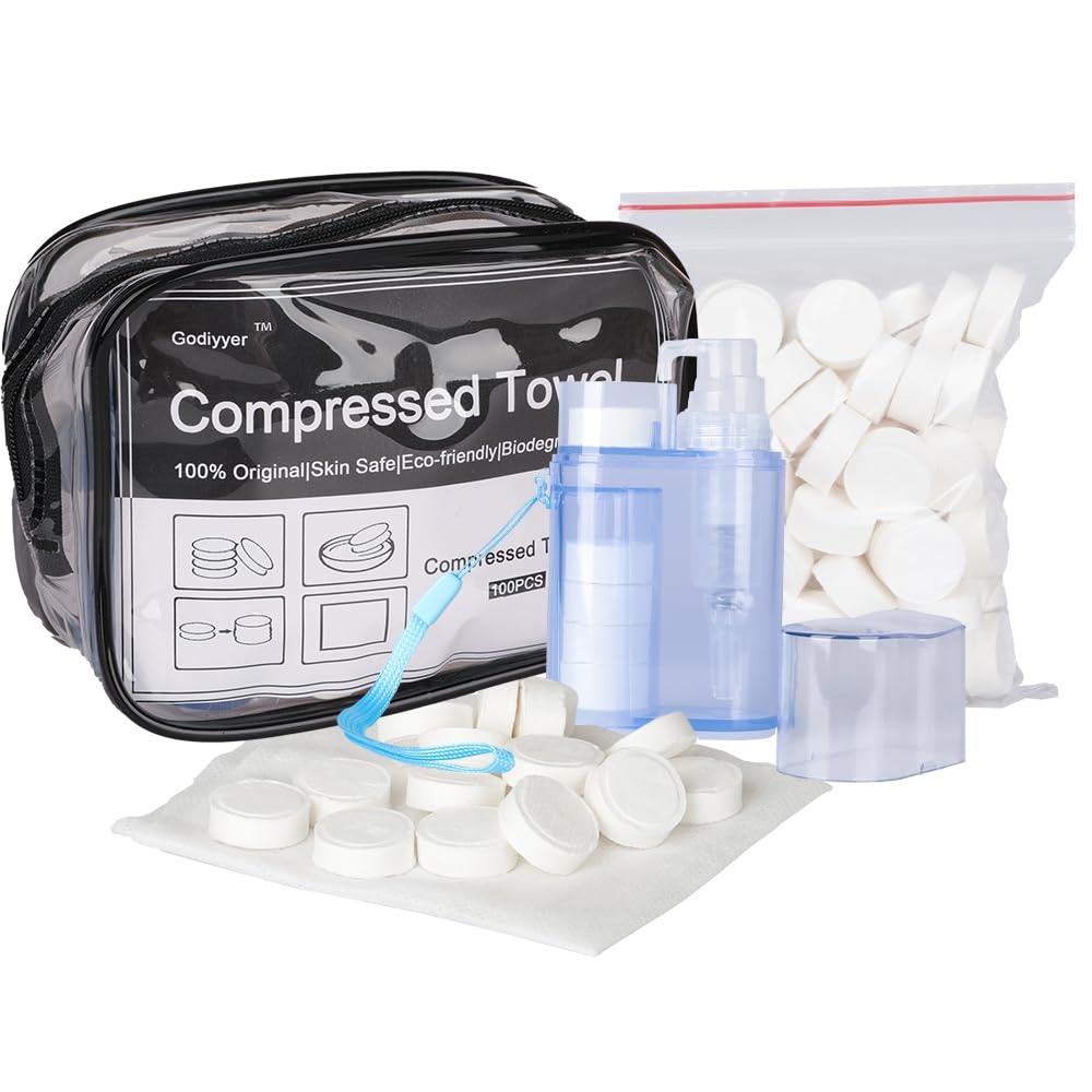 Amazon.com: Godiyyer 100pcs Compressed Towels Disposable Cotton Tissue ...