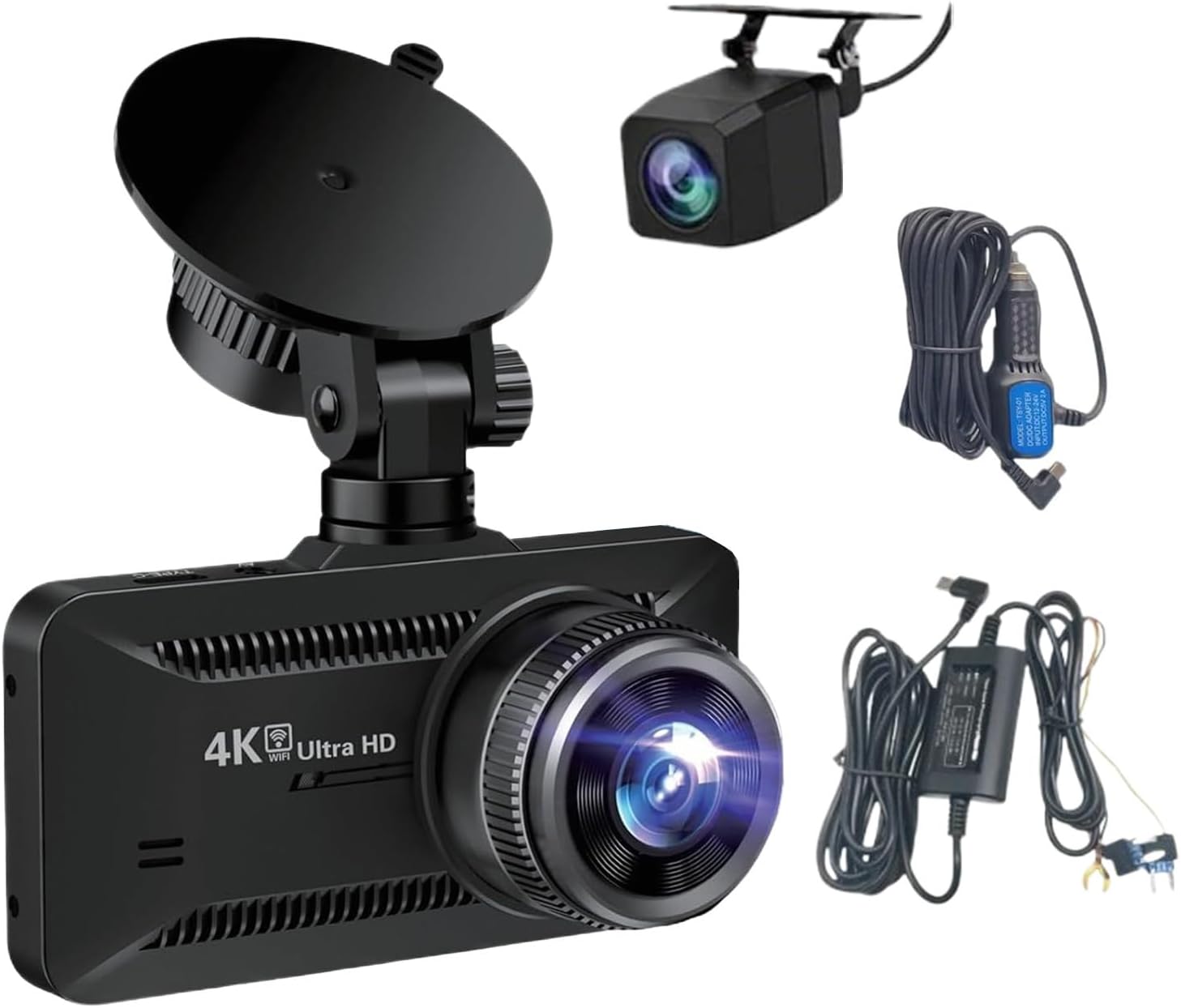 Caméra 4K D Ash Cam, Vision Nocturne, X1, Double Objectif Enregistreur ...