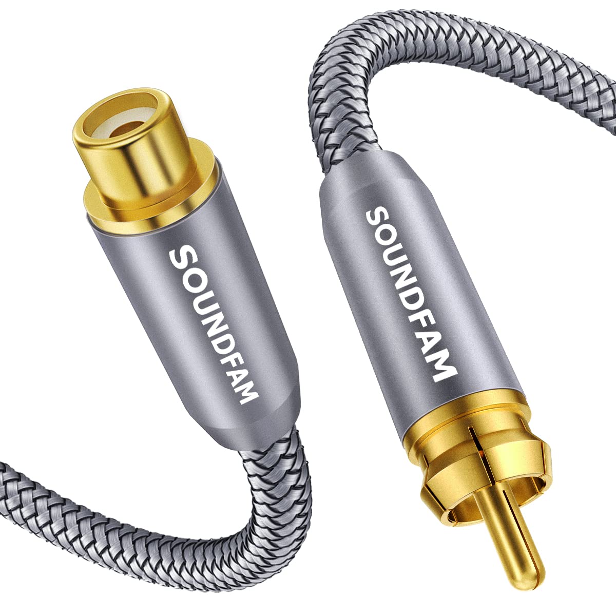RCA Extension Cable SOUNDFAM Digital Coaxial Audio Cable Gold-Plated ...